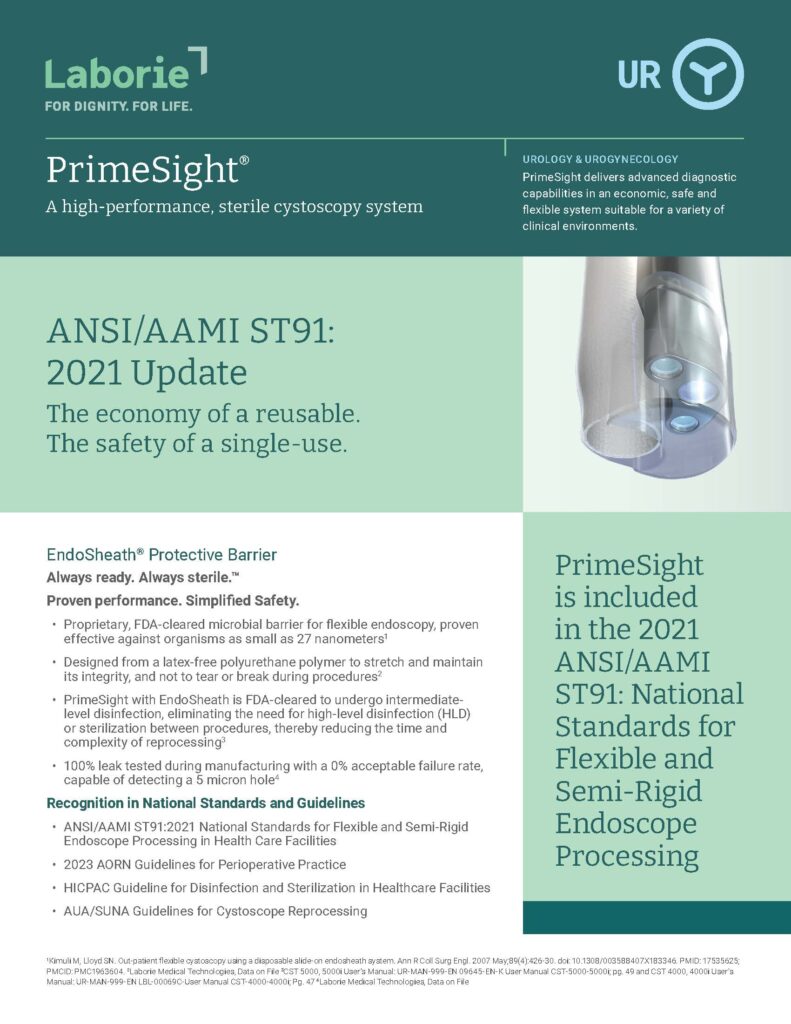 PrimeSight® Flexible Cystoscope, Endosheath® & Accessories - Laborie