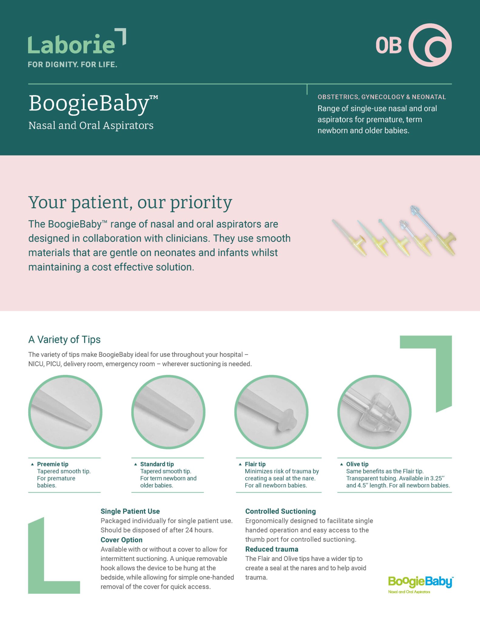 BoogieBaby™ Nasal & Oral Aspirators - Laborie
