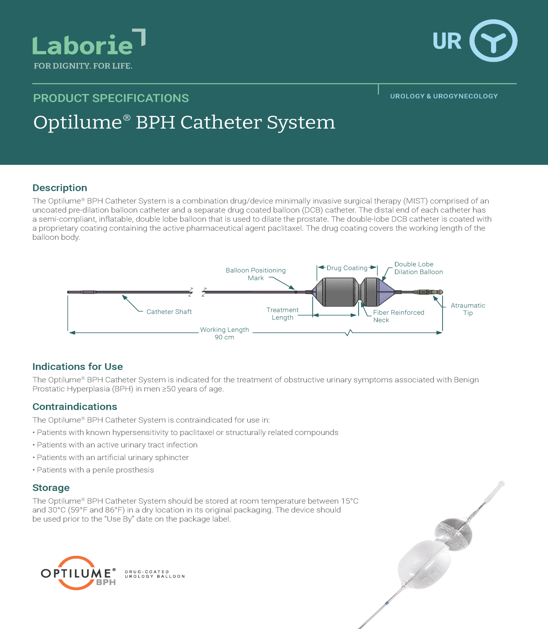 Optilume® BPH Catheter System for the treatment of BPH