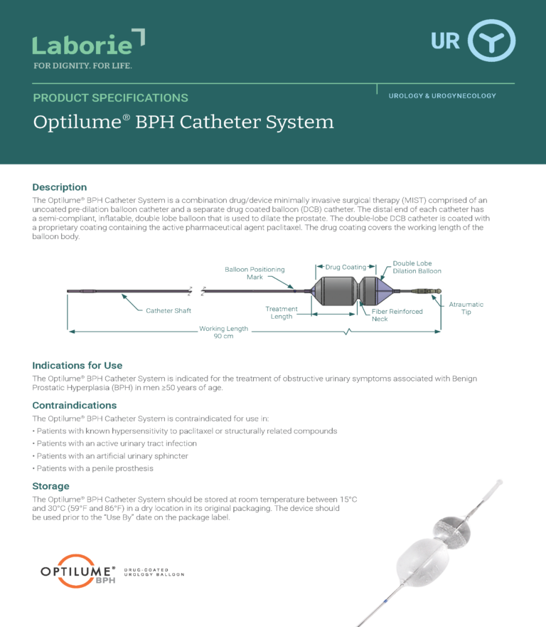 Optilume® BPH Catheter System for the treatment of BPH
